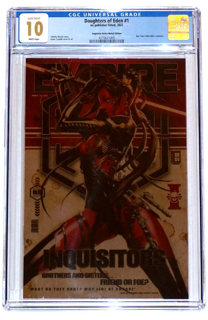 Daughters of Eden #1 CGC 10 Jamie Tyndall Inquisitor Metal Variant ...