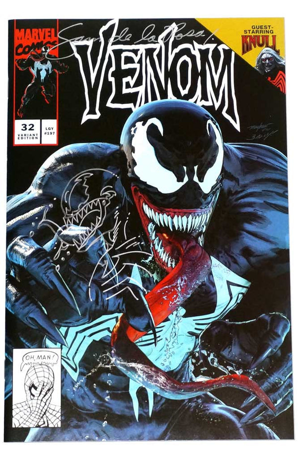 Venom #32 Mike Mayhew Black Variant Signed & Remarked – Comic Book Quest